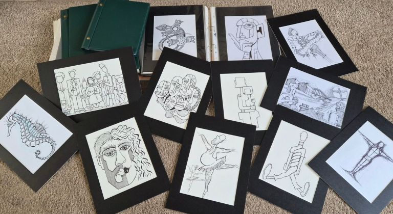 Mounting artwork day. May do a book or charity exhibition ...